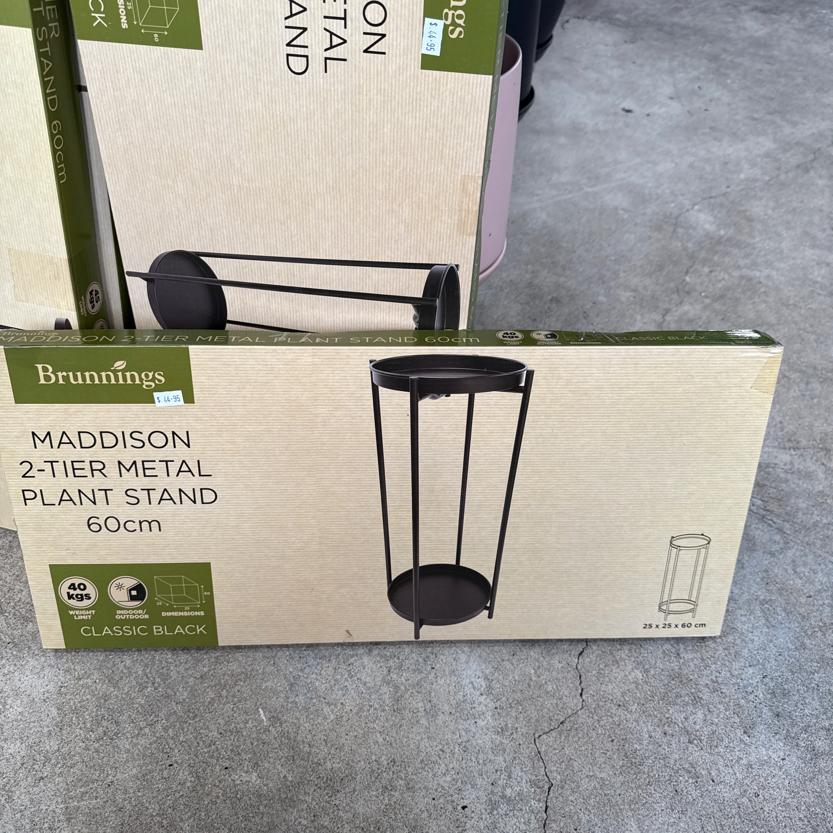 Maddison 2 Tier Plant Stand 25x25x60cm | Exotic Botanic