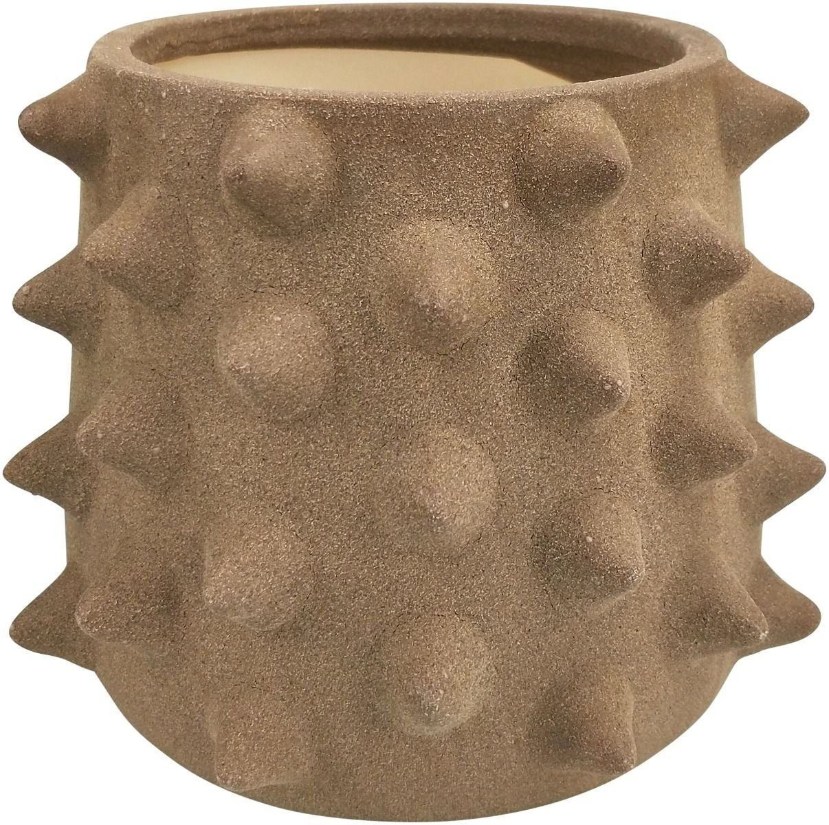 Isaac Spike Planter Brown Med 14x17cm | Exotic Botanic