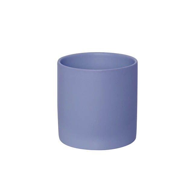 Ceramic Cylinder Pot Satin Matte Jacaranda 14x14cm | Exotic Botanic