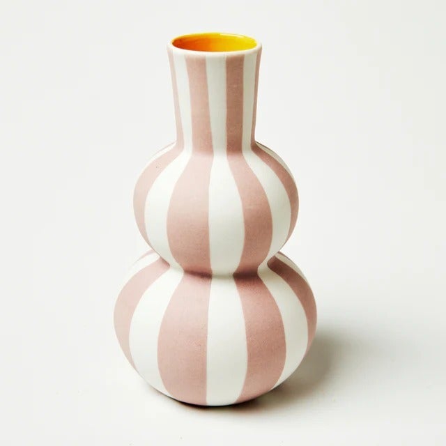 Happy Vase Pink Stripe | Exotic Botanic