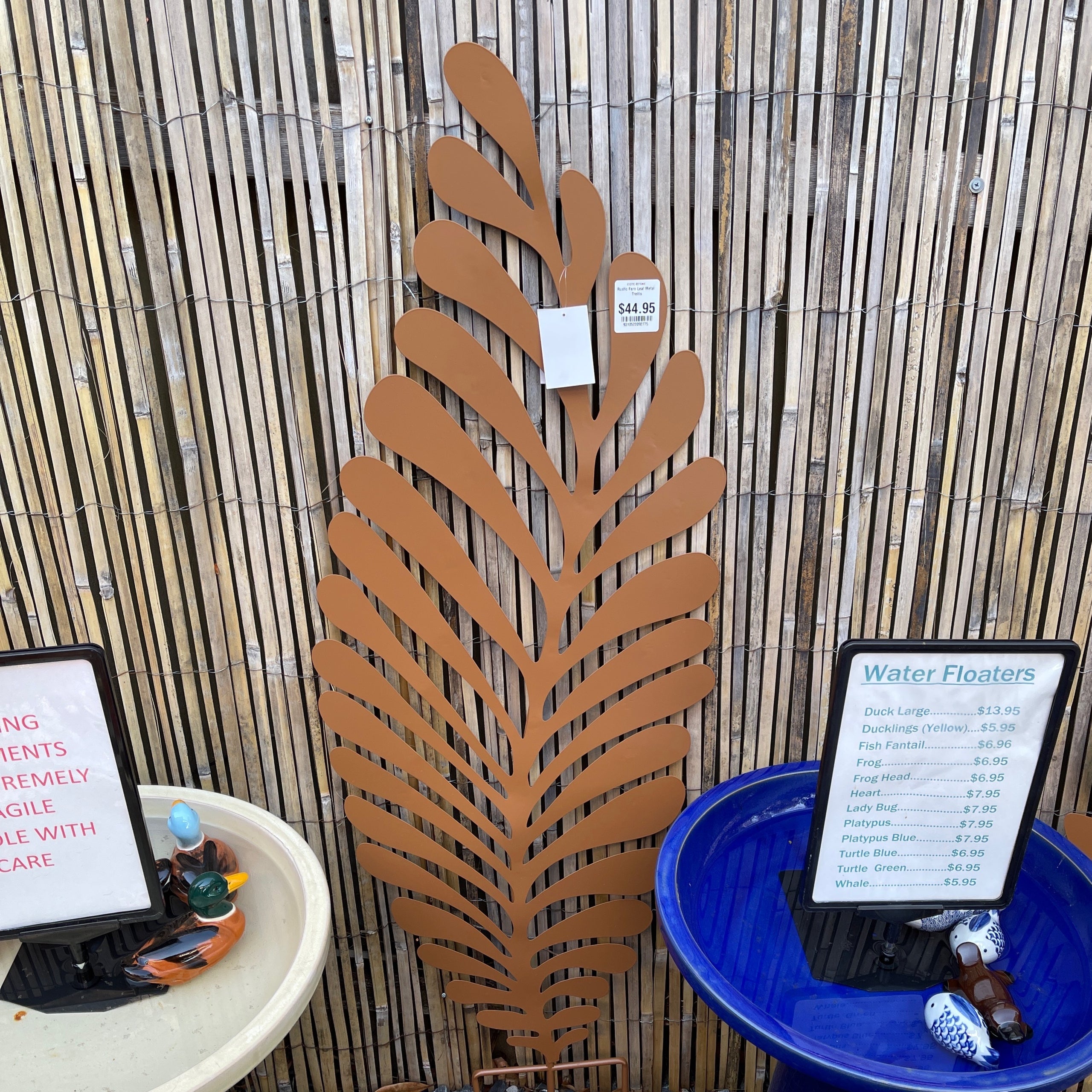 Rustic Fern Leaf Metal Trellis | Exotic Botanic