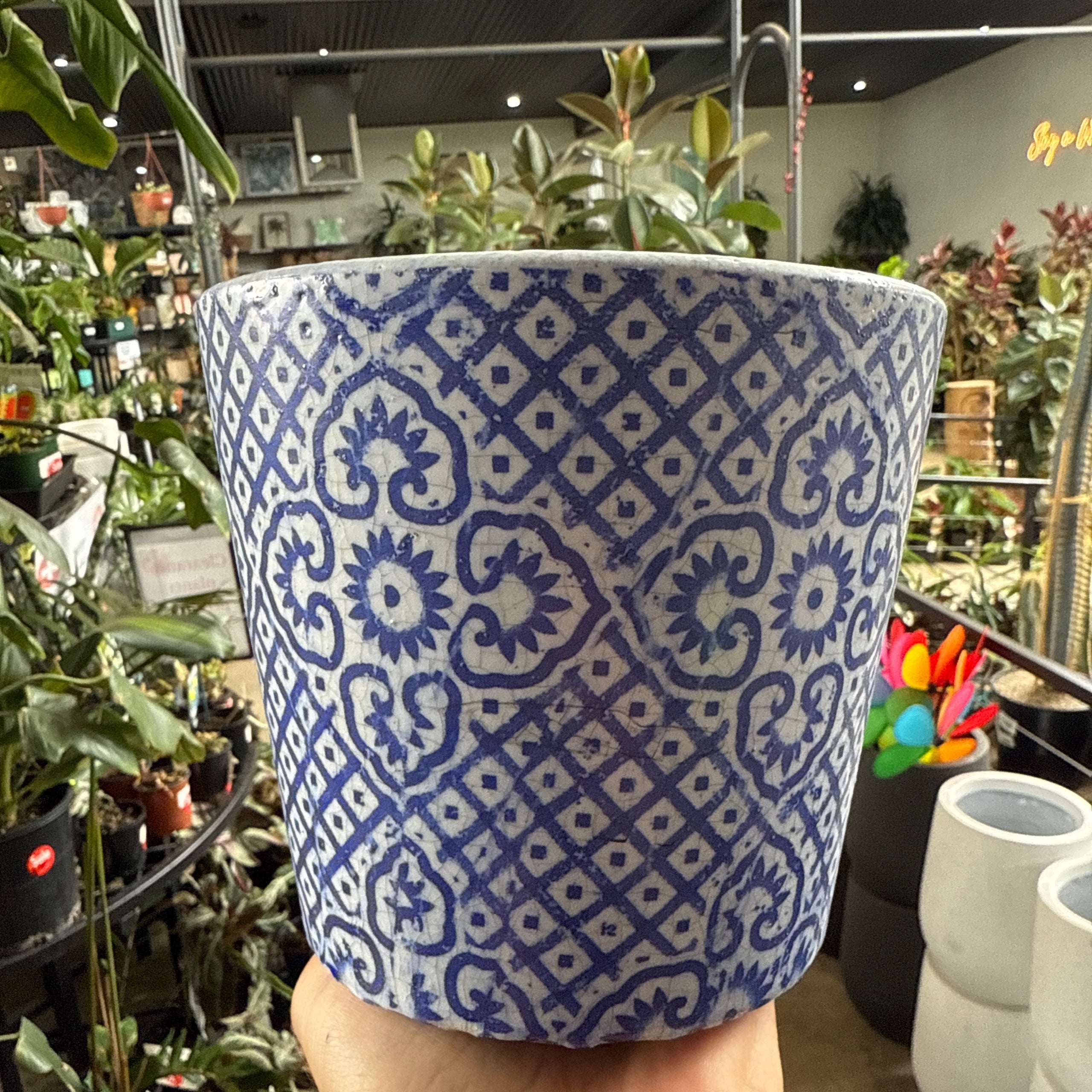 Rustic Gothic Pot Blue | Exotic Botanic